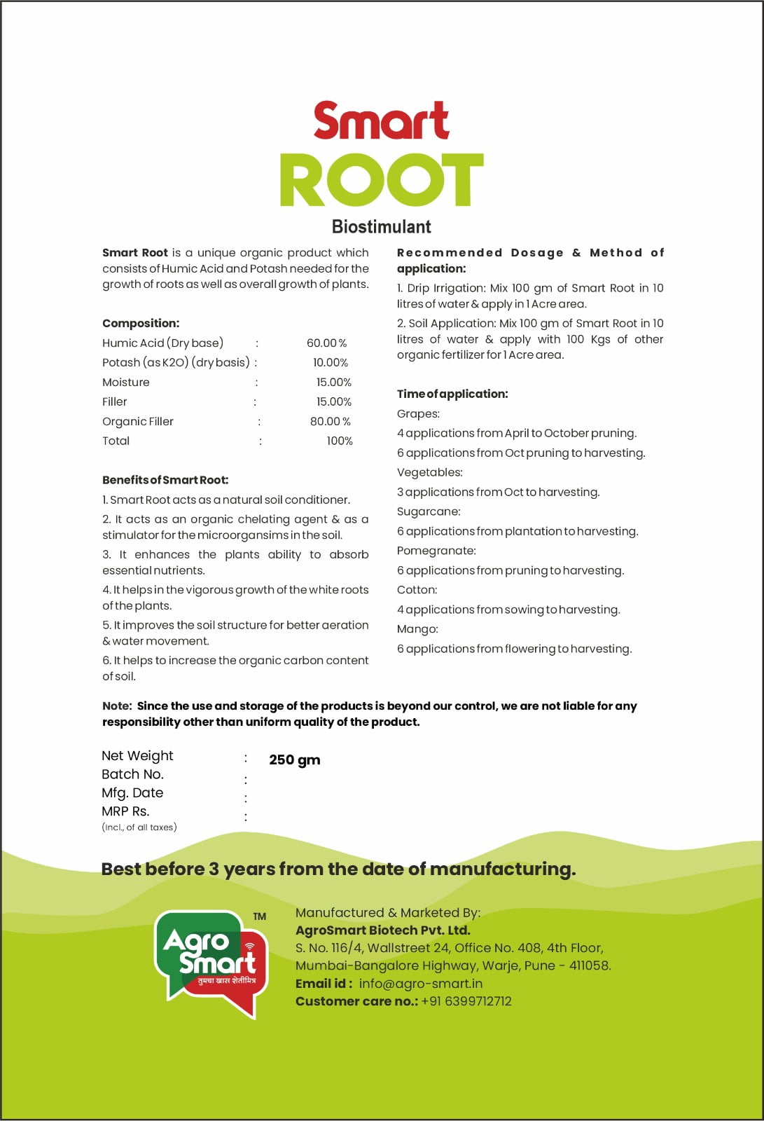 Smart Root (Biostimulant) - Agro Smart